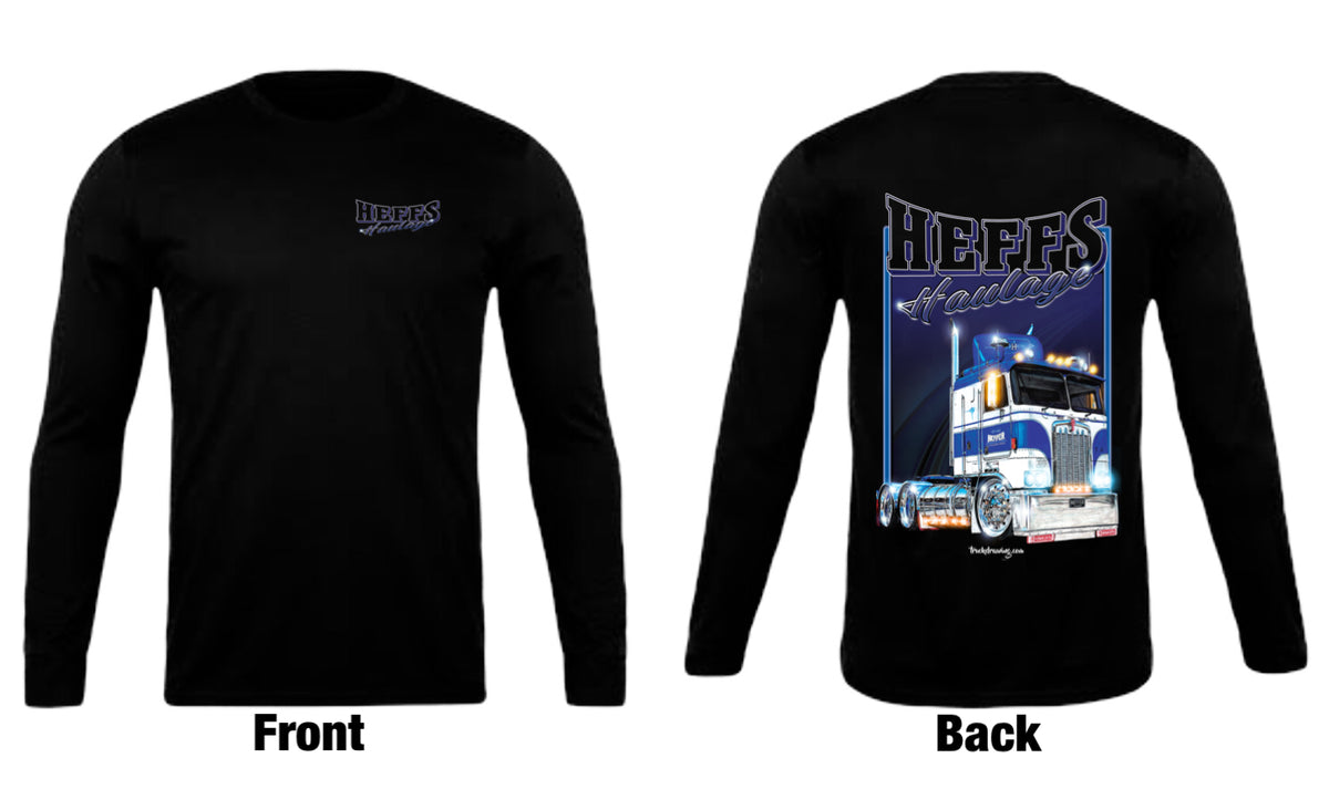 Heffs Haulage Kenworth cabover long sleeve T-shirt – SullivanSketching